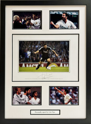 Luis Figo Signed Real Madrid Picture in Framed Presentation - The ...